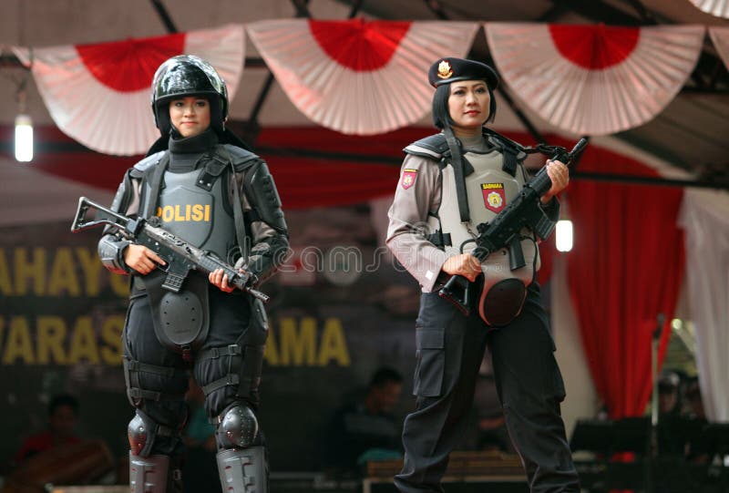 Police fashion show editorial photo. Image of profession - 71485951