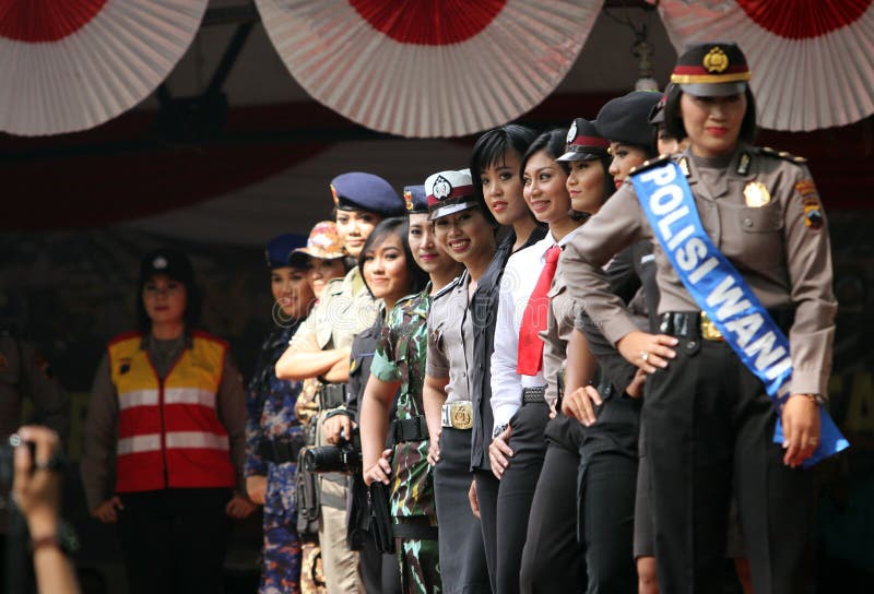 Police fashion show editorial stock image. Image of java - 71486154