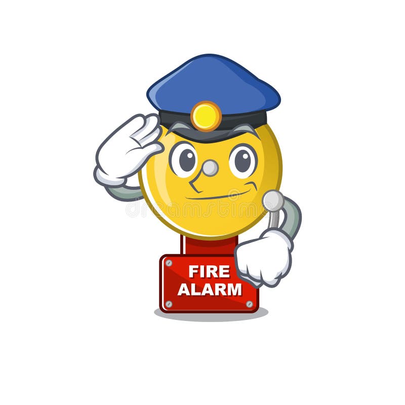 Police Fire Alarm Stuck the Cartoon Wall Stock Vector - Illustration of ...