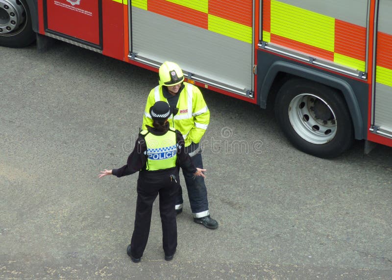 Police and fire service editorial image. Image of urban - 87863670