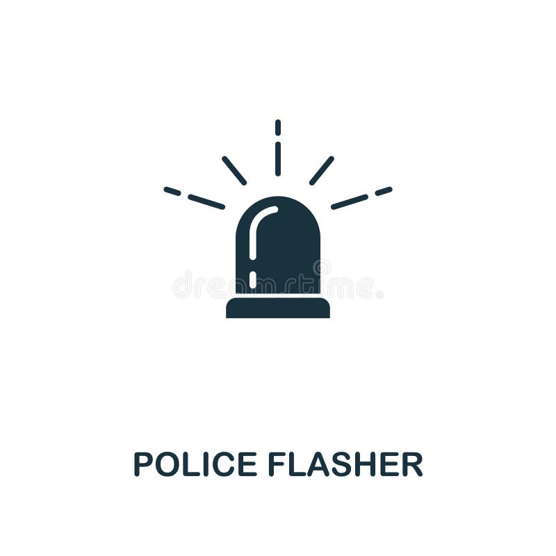 Police Flasher Icon. Simple Element from Security Icons Collection ...