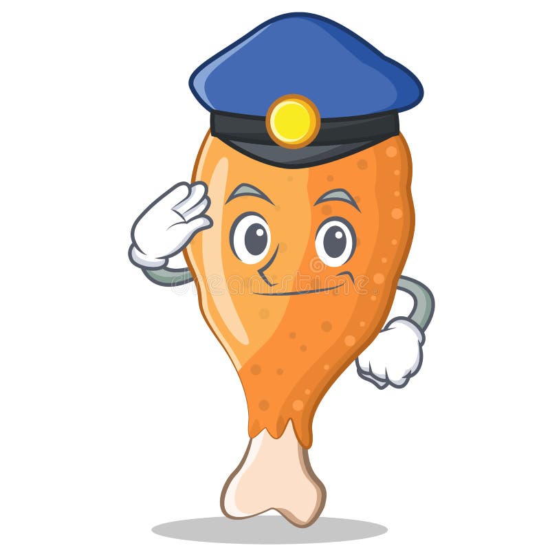Police Chicken Nuggets Isolated with the Character Stock Vector ...