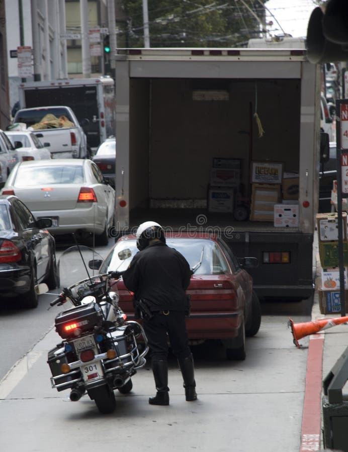 Police Giving Ticket editorial photography. Image of giving - 17756002