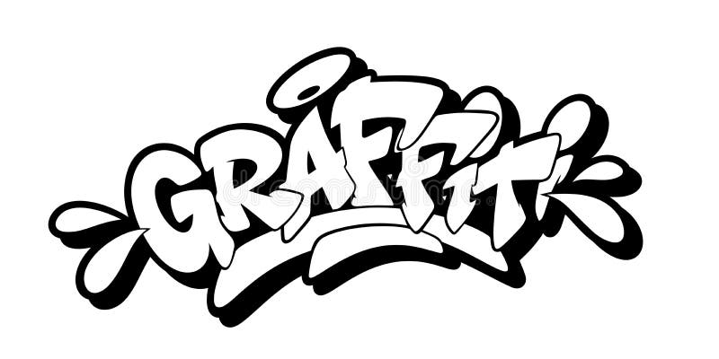 Police Graffiti. Illustration Vectorielle. Illustration de Vecteur ...