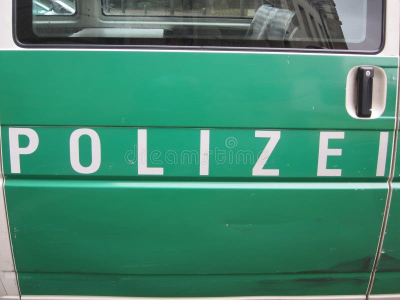 Police in Green and White (Polizei) Germany Stock Photo - Image of ...
