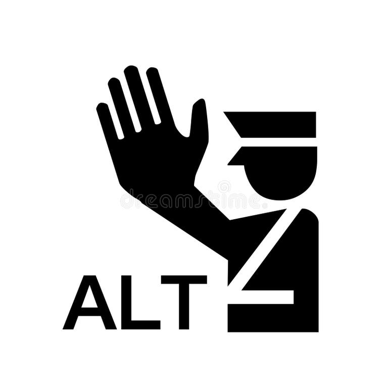 Police Guard Stop Signal Stock Illustrations – 284 Police Guard Stop ...