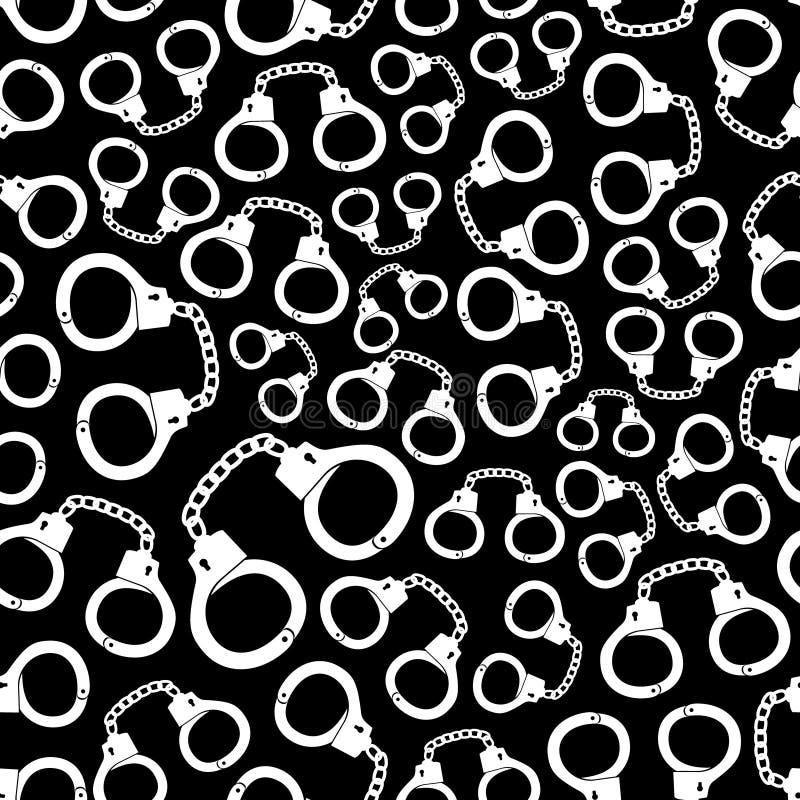 Police Handcuffs Seamless Pattern Stock Vector - Illustration of chains ...