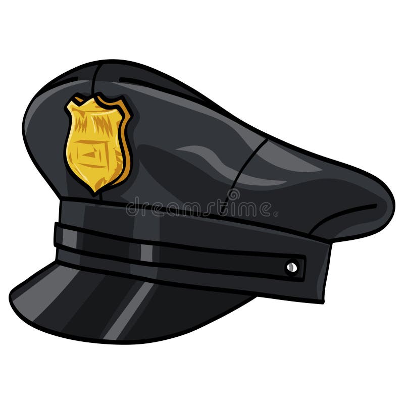 Police Hat Drawing Vector Illustration Stock Vector - Illustration of ...