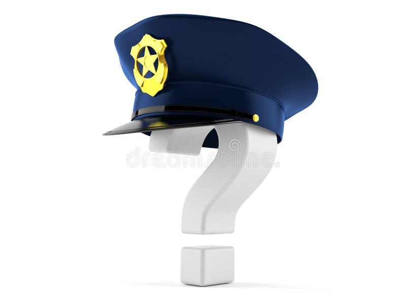 Police with Question mark stock illustration. Illustration of radio ...