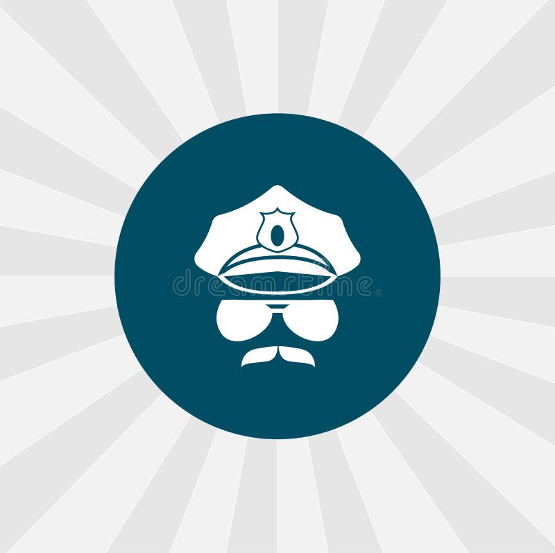 Police Head Icon. Police Cop Isolated Icon. Police Design Element Stock ...