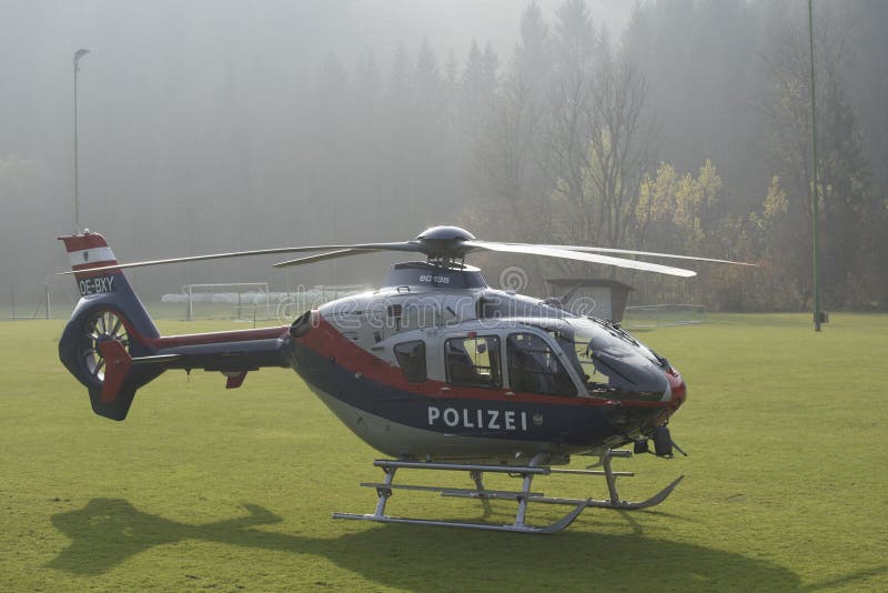A Police Helicopter in the Air Editorial Stock Photo - Image of ...