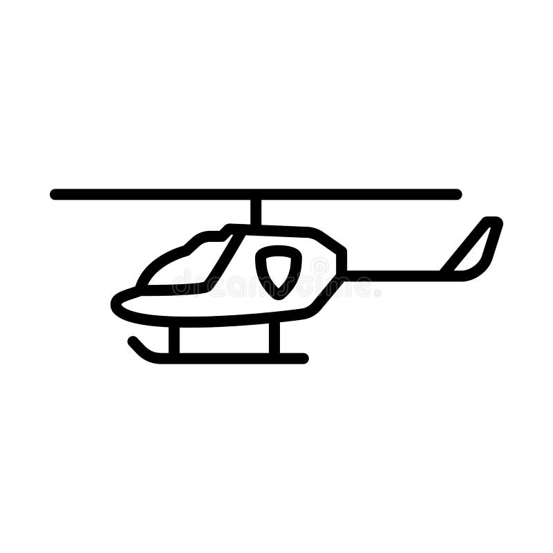 Police Helicopter Icon stock vector. Illustration of site - 241712932