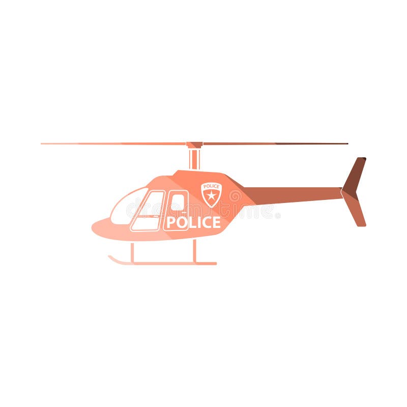 Police Helicopter Icon stock vector. Illustration of police - 148062159