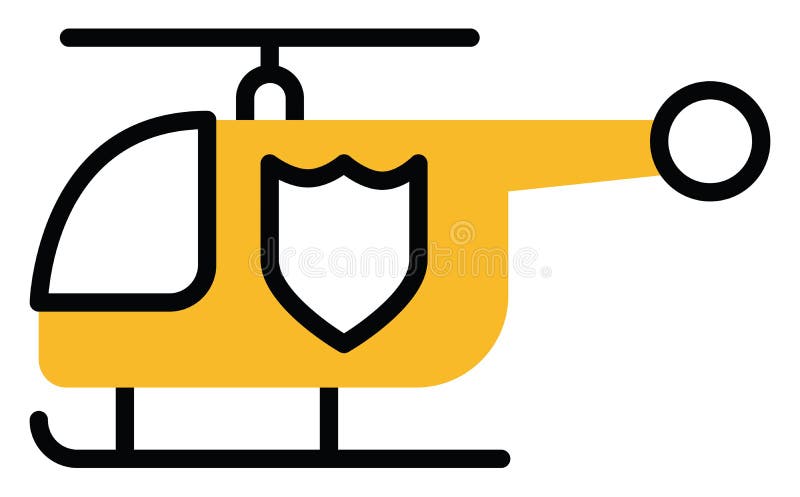 Police Helicopter Isolated Coloring Page for Kids Stock Vector ...