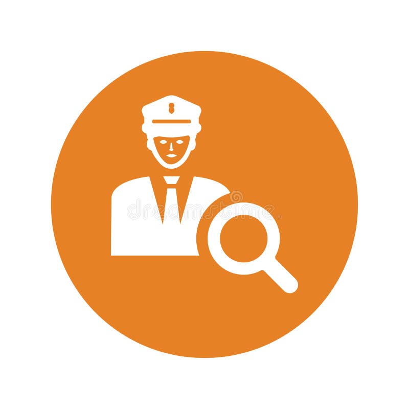 Police Help Icon / Orange Vector Stock Vector - Illustration of vector ...