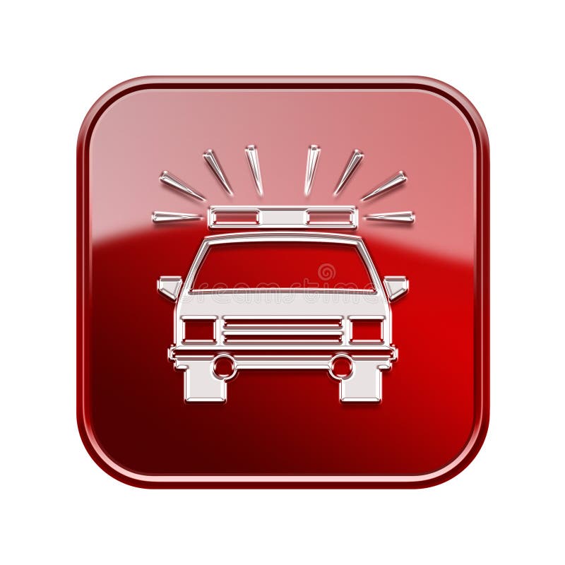 Police Car Icon Back View in Flat Style for UI UX Design. Vector Stock ...