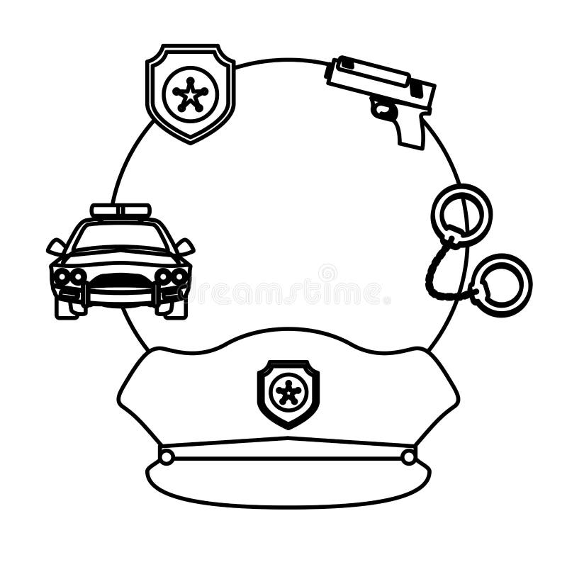 Police icon image stock illustration. Illustration of isolated - 85242616