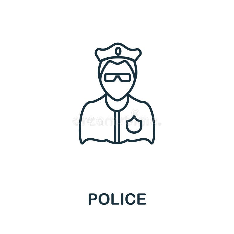 Police Icon. Monochrome Simple Police Icon for Templates, Web Design ...