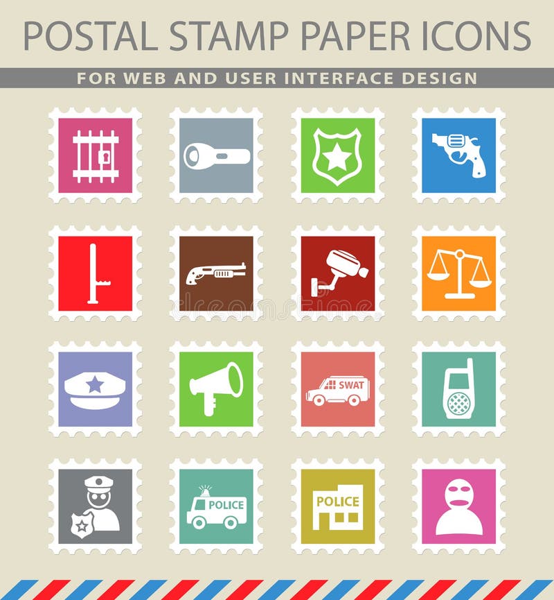 Police icon set stock illustration. Illustration of scales - 88748076