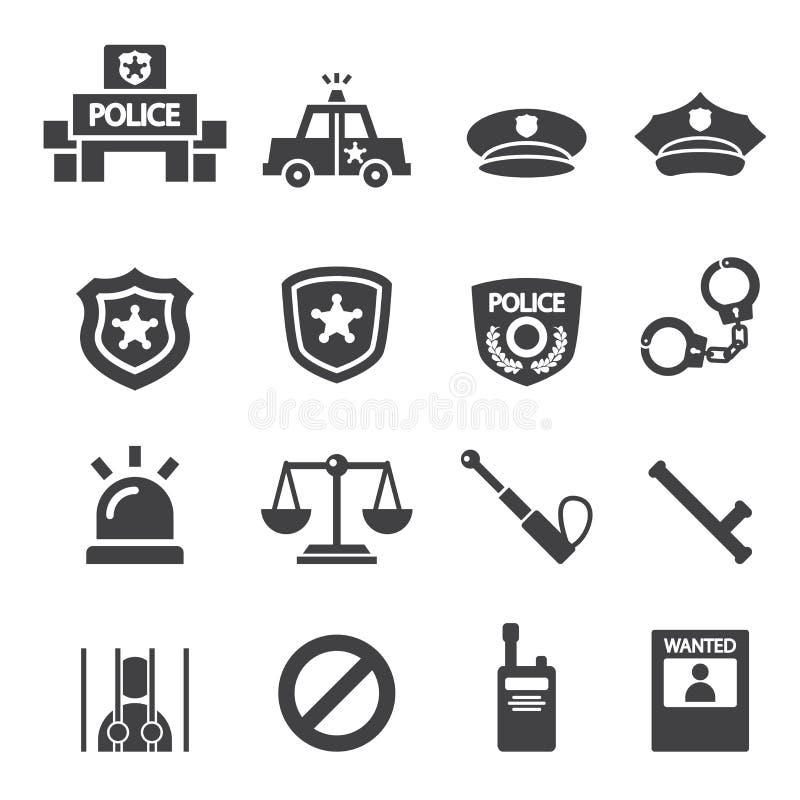 Police icon stock vector. Illustration of graphic, face - 57521723