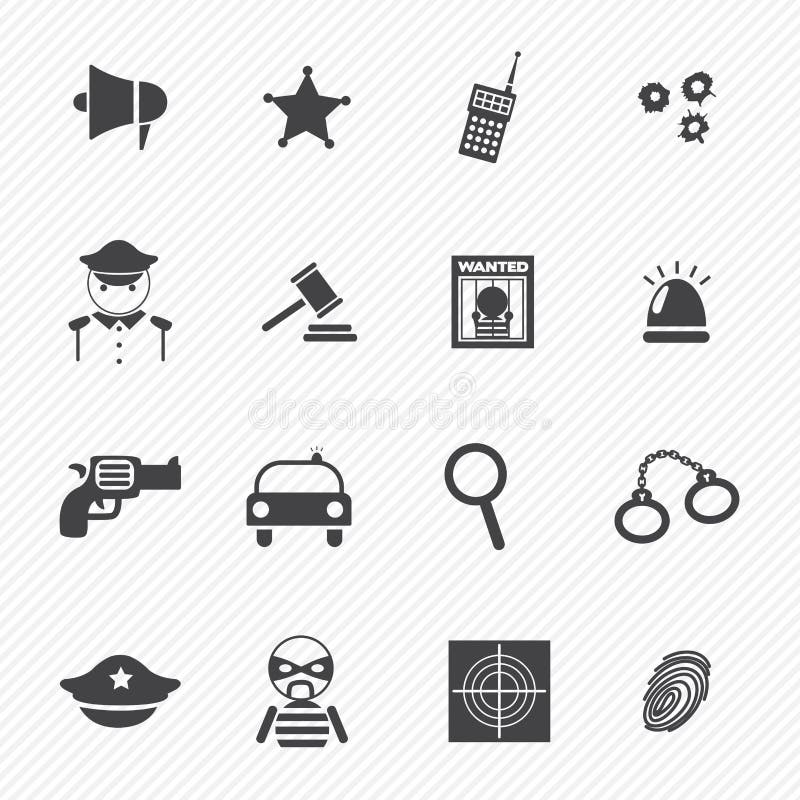 Police Icons stock vector. Illustration of graphic, communication ...