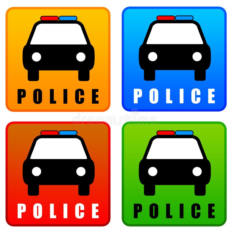 Police icons stock illustration. Illustration of enforcing - 70916498