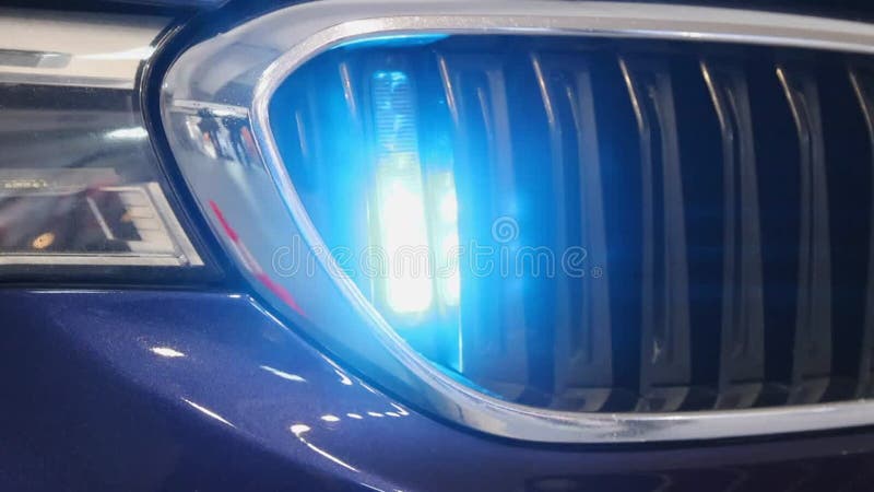 Interceptor Police Lights Grille Stock Video - Video of grille, light ...