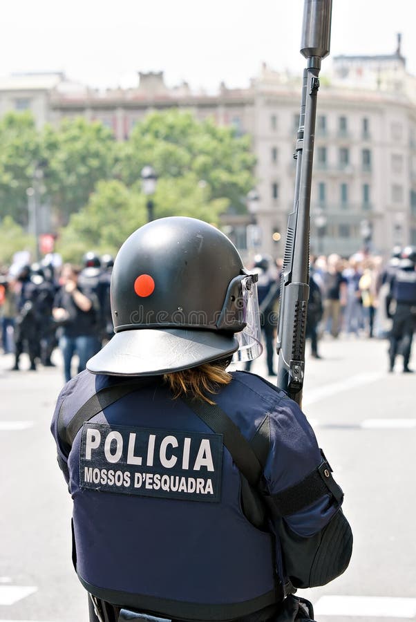 Police Intervention, Barcelona, Spain Editorial Photography - Image of ...