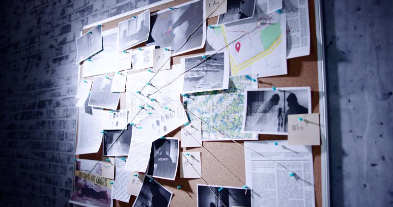 Police Investigator Board Background Stock Image - Image of black ...