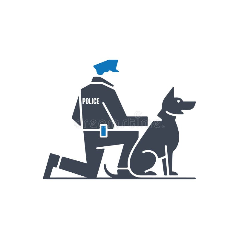 Police K9 Unit Icon stock vector. Illustration of enforcement - 384692087