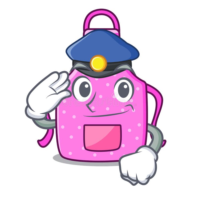 Police Kitchen Apron Isolated the with Cartoon Stock Vector ...