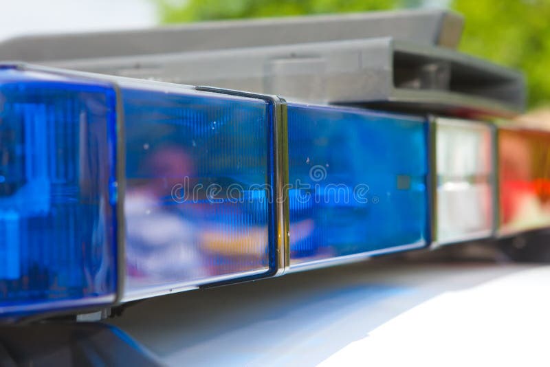 Police lights by night stock photo. Image of shadow, enforcement - 46389614