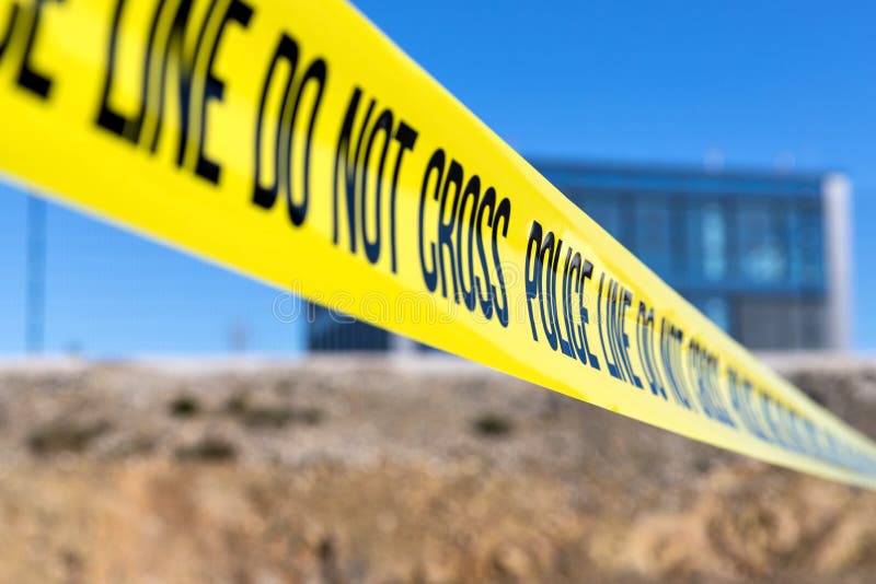 Police line stock photo. Image of investigation, scene - 142253016