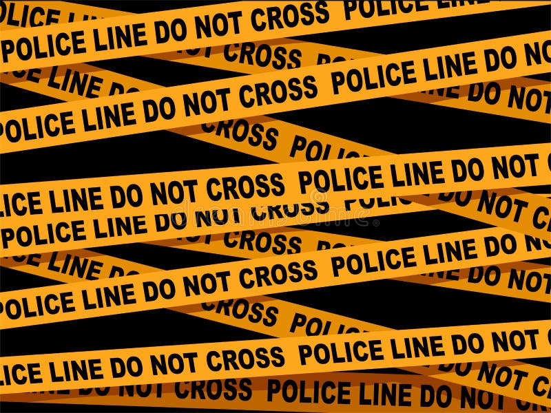 Police Line Cross Tape stock vector. Illustration of area - 95445857