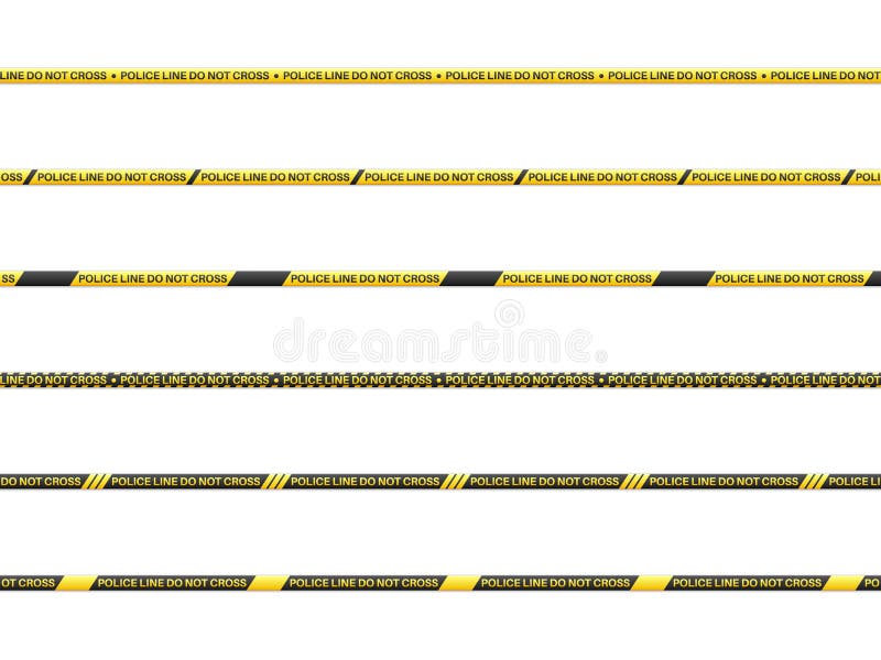 Police line tape stock vector. Illustration of cross - 260099629