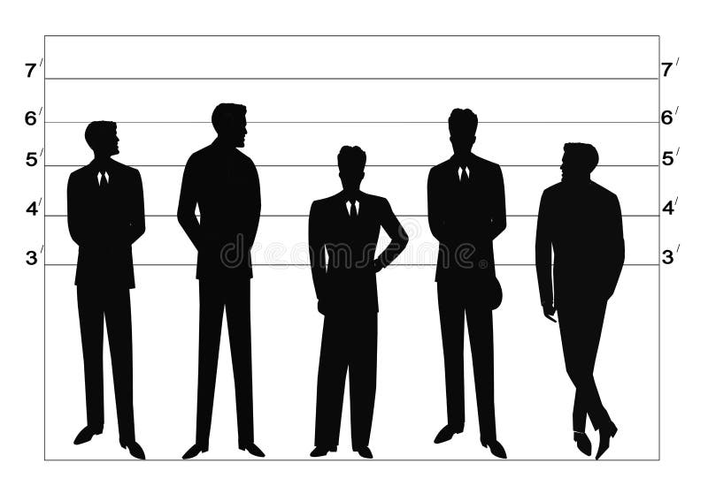 Police line up stock vector. Illustration of police, outlines - 35178632
