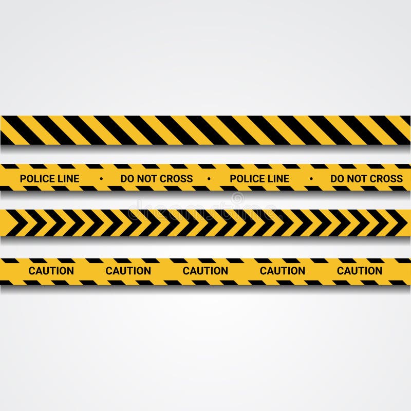 Police Line Vector Design for Banner Print and Greeting Background ...