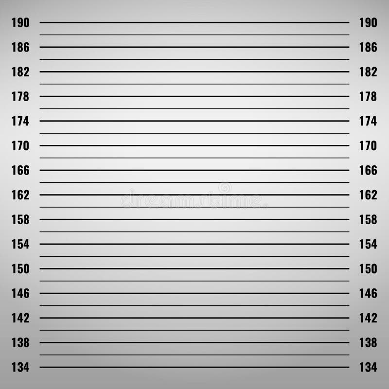 Creative Vector Illustration Of Police Lineup Mugshot Template With A