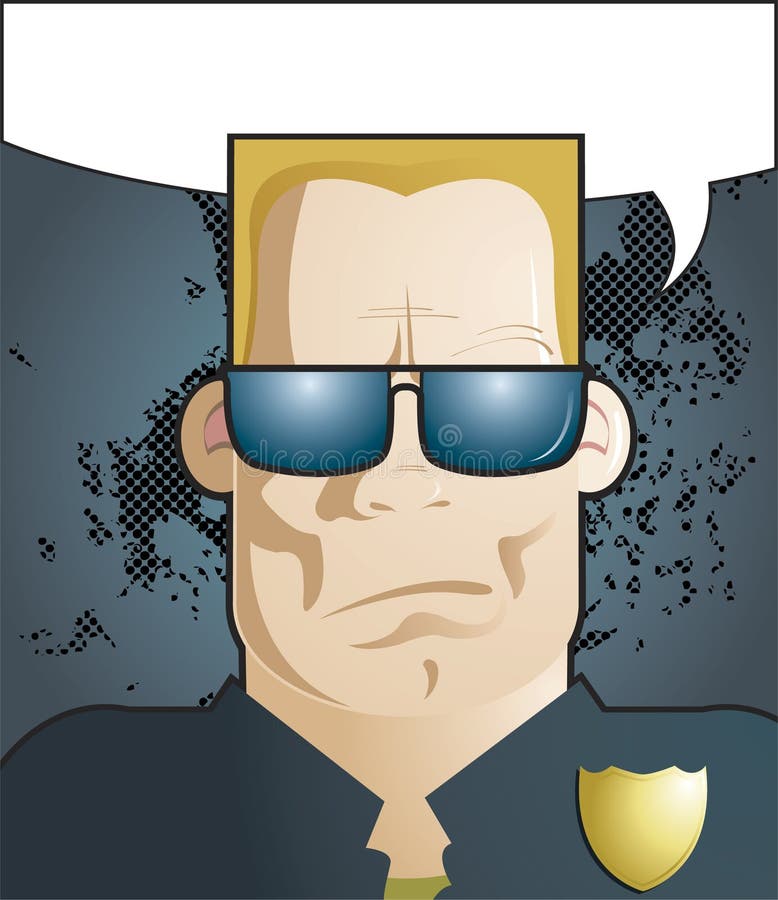 Police man stock vector. Illustration of police, strict - 12318243