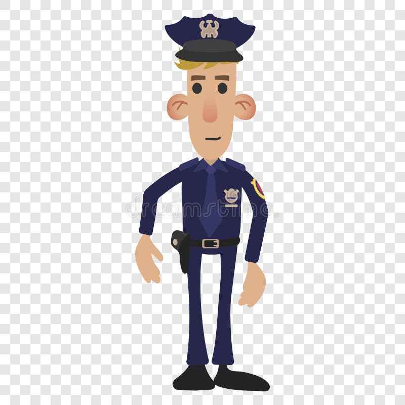 Police man cartoon stock vector. Illustration of guard - 79698273
