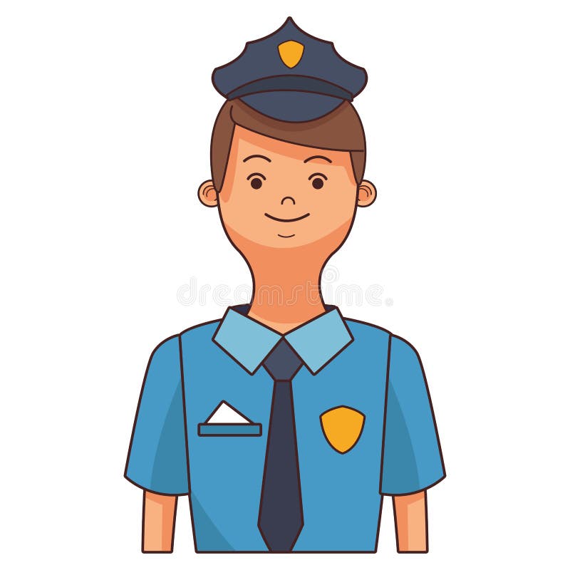 Police man cartoon stock vector. Illustration of cartoon - 140682879