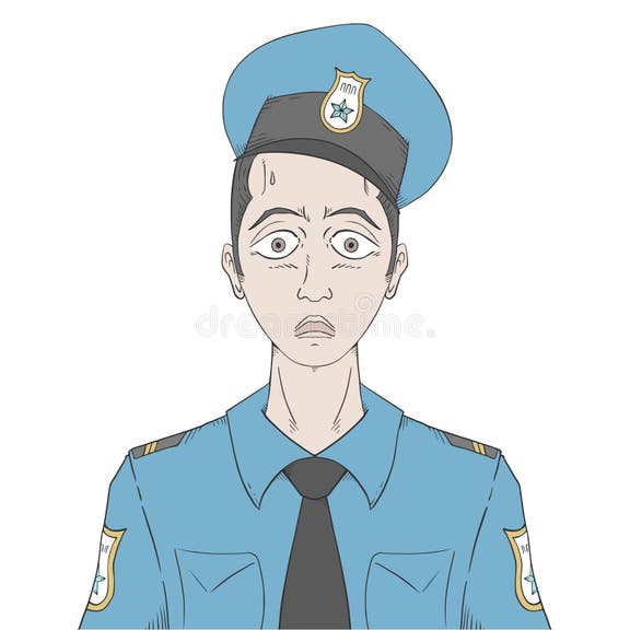 Police man draw stock vector. Illustration of gesture - 358594027