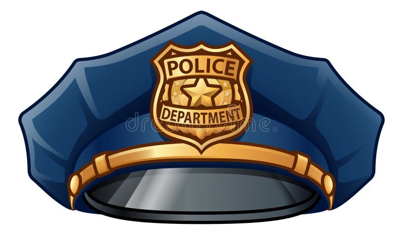 Police Man Policeman Cop Hat or Cap Cartoon Icon Stock Vector ...