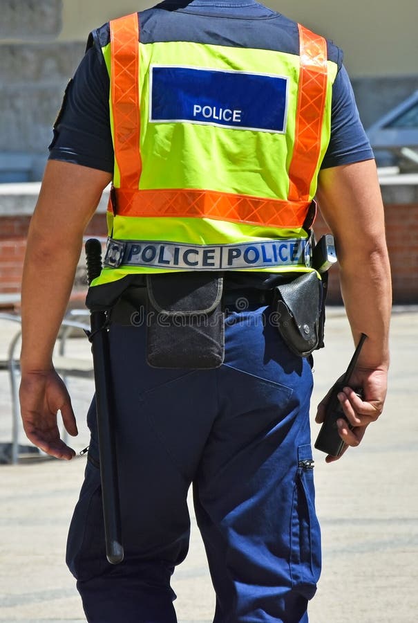 Police man on the street stock photo. Image of walking - 73958692