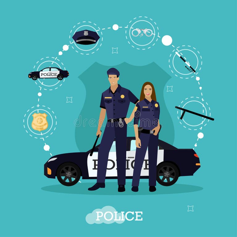 Police Officer Man Woman Stock Illustrations 2 027 Police Officer Man