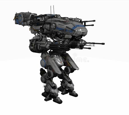 Police mech stock illustration. Illustration of armor - 42452456