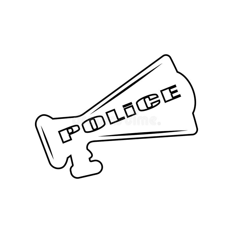 Police Megaphone Icon. Element of Police for Mobile Concept and Web ...