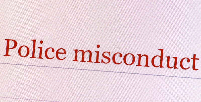 Police misconduct stock image. Image of words, misconduct - 267588183