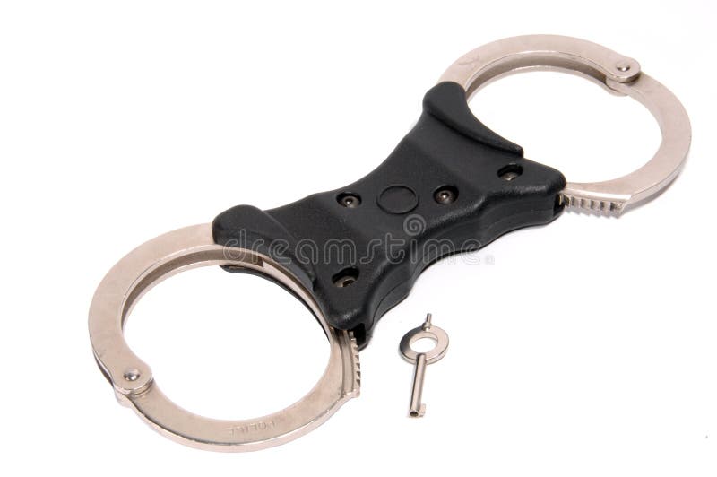 Police Modern Style Handcuffs Stock Image - Image of security ...
