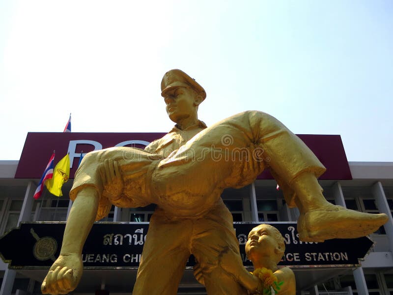 Police monument editorial photography. Image of children - 51191912